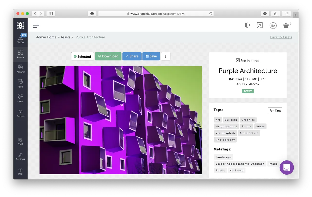 Brandkit HQ - Purple Architecture image Asset