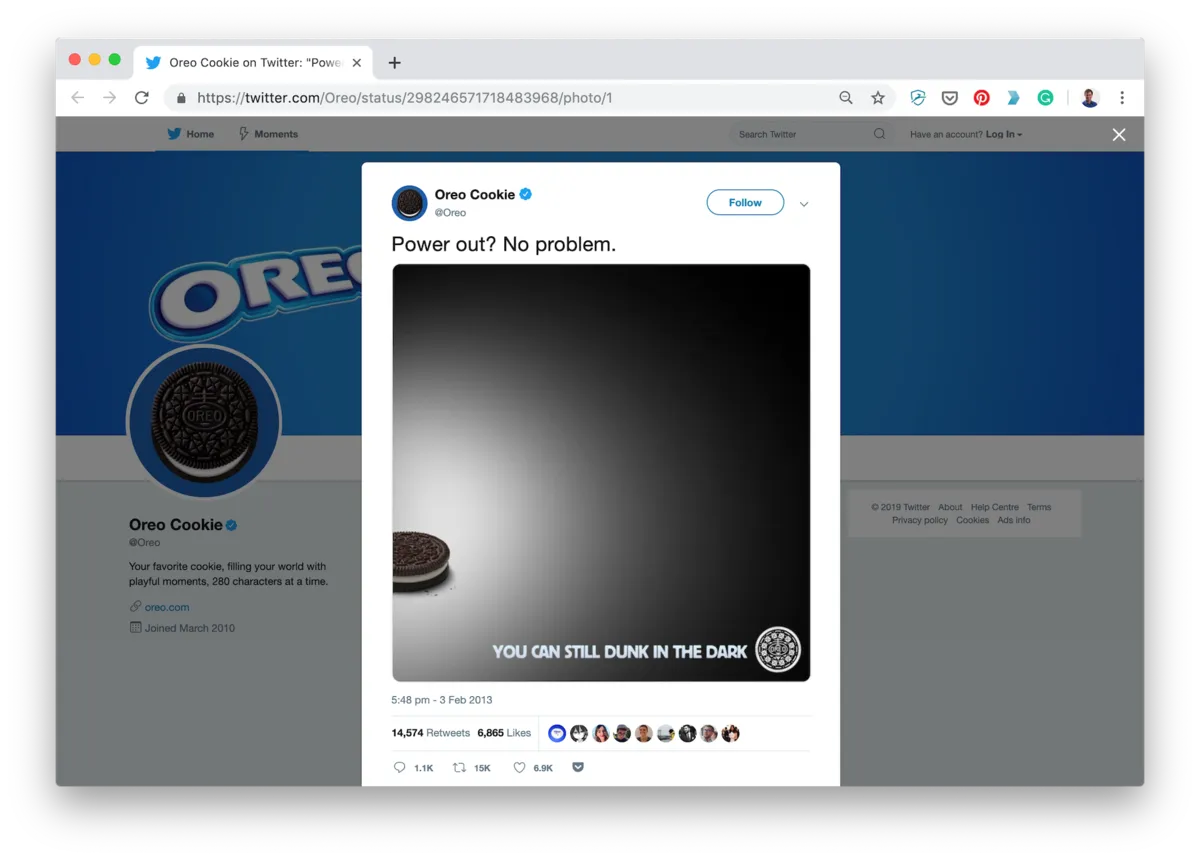 Brandkit HQ - oreo-tweet