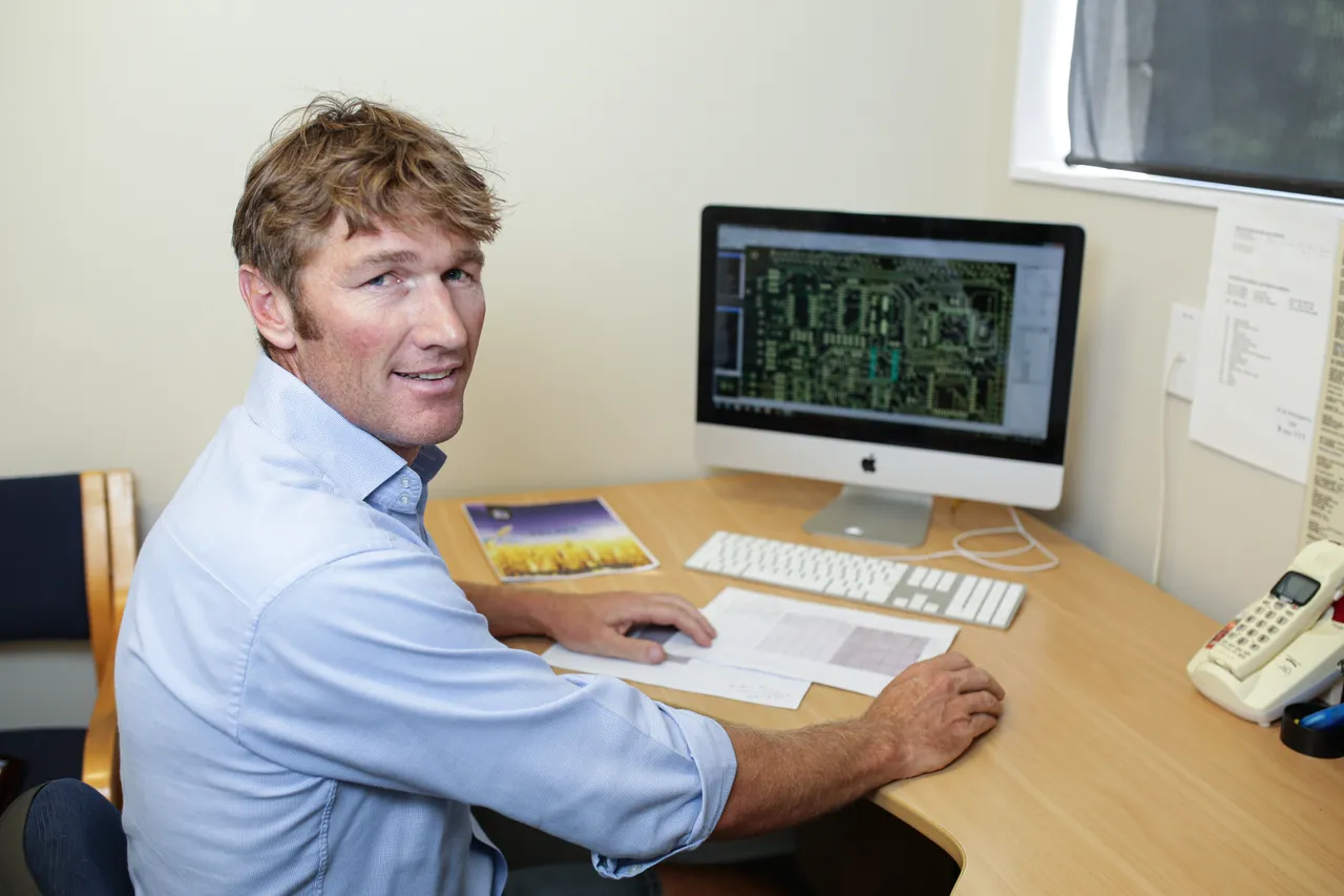 Taranaki Content Library - Precision Microcircuits Rob Carruthers working on designs