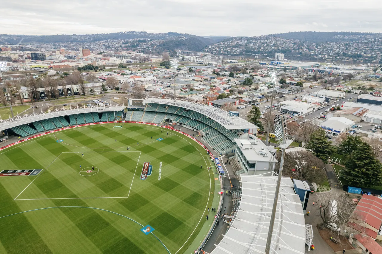 Tasmanian Partner Toolkit - Aerial View of UTAS Stadium