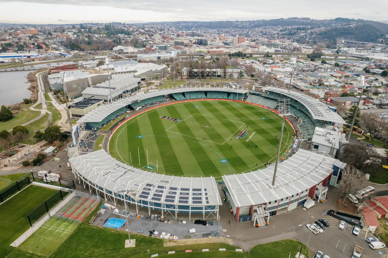 Tasmanian Partner Toolkit - Aerial View of UTAS Stadium