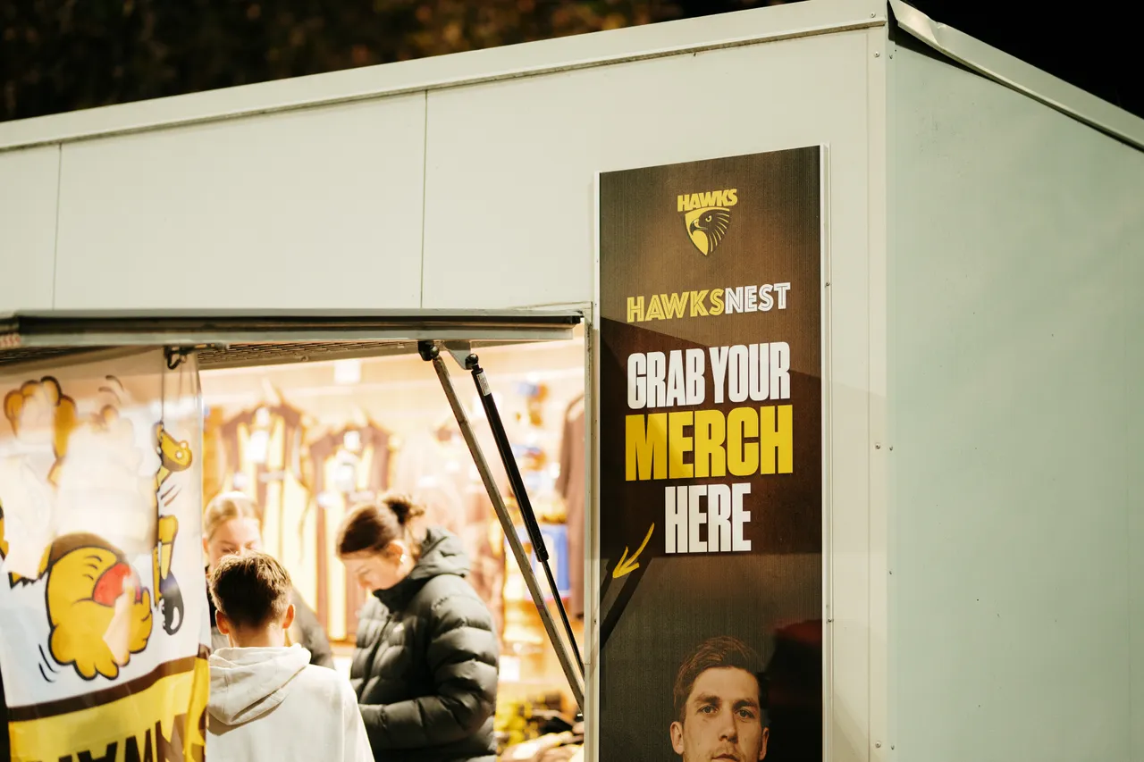Tasmanian Partner Toolkit - Hawks Merchandise at UTAS Stadium