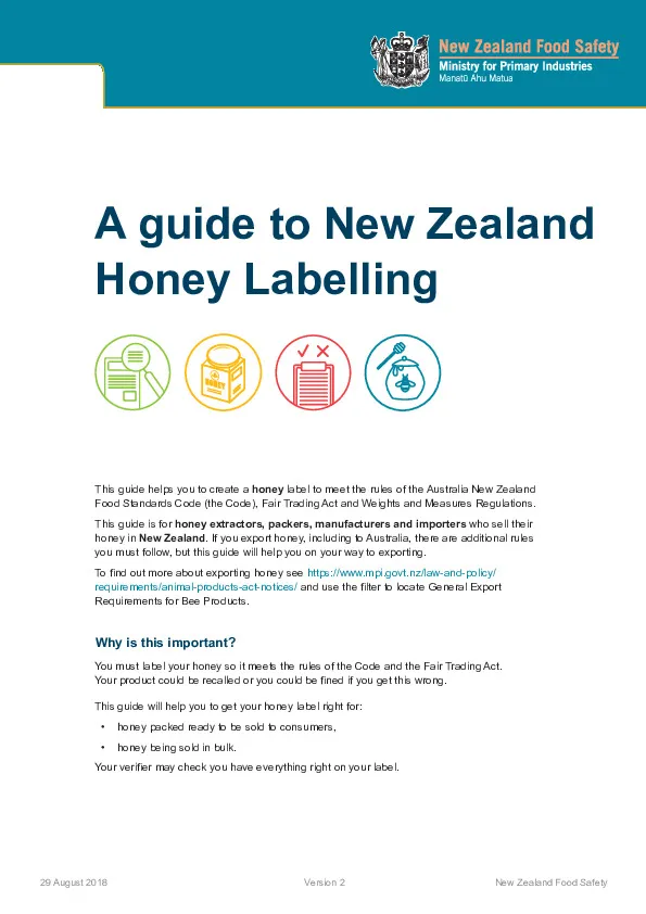 UMF Honey Association Brandkit - A-guide-to-NZ-Honey-Labelling